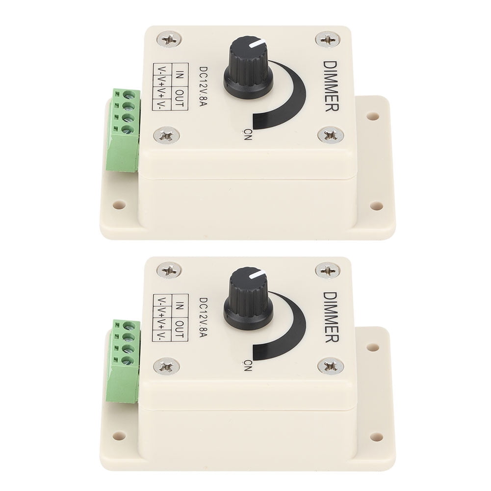 Desiderio 12-24V 8A Manual Knob LED Dimmer LED Brightness Controller ...