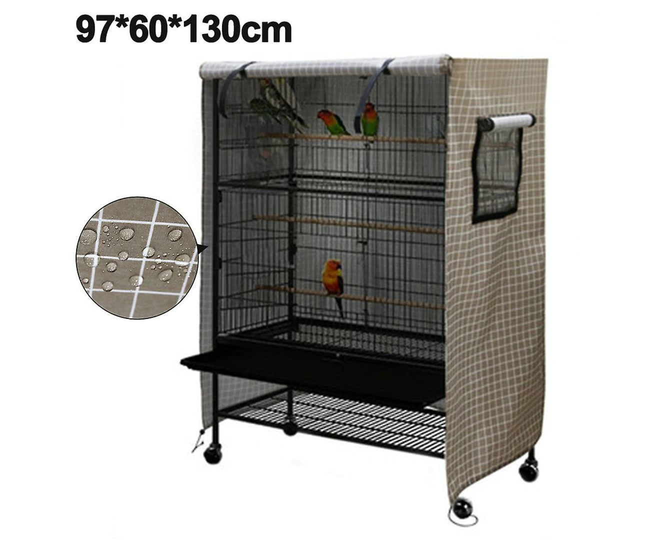 Large Waterproof Parrot Cage Cover, Windproof & Dustproof Night Shield ...