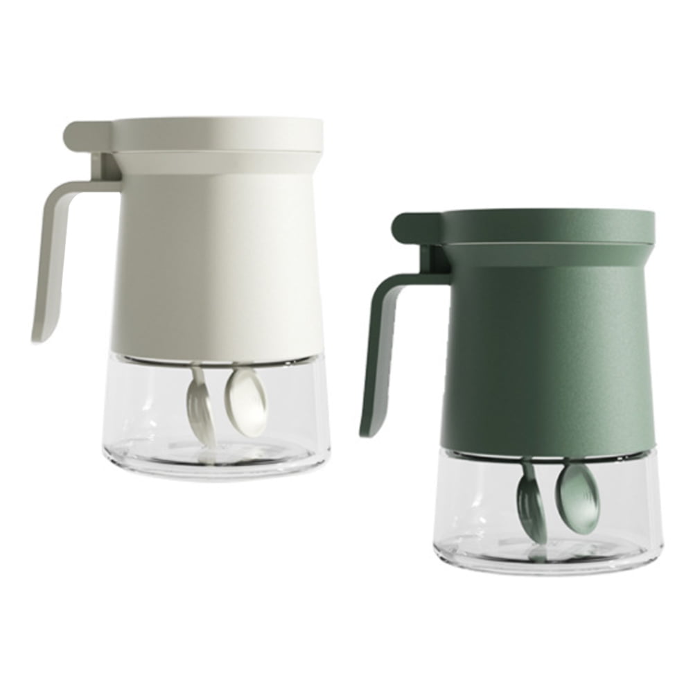 Desiderio Glass Spice Jars Moisture-Proof Spice Containers with Spoons ...