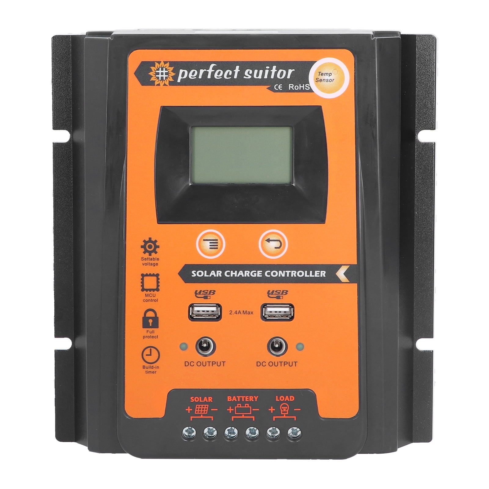 Desiderio Solar Charge Controller 12/24V 50A LCD Display Circuit ...