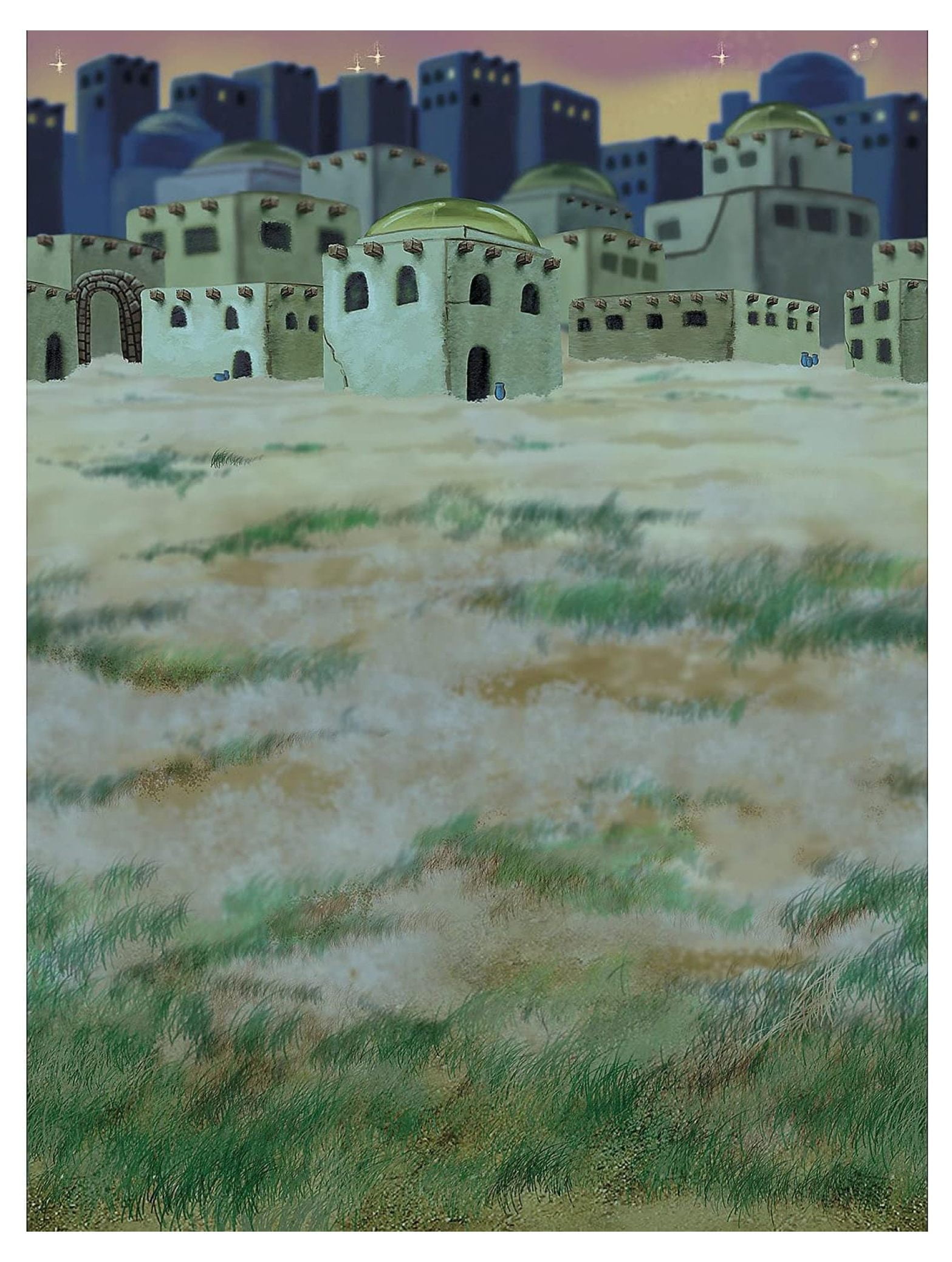 Design-A-Room Christmas Nativity Bethlehem Town Backdrop - Party Decor ...