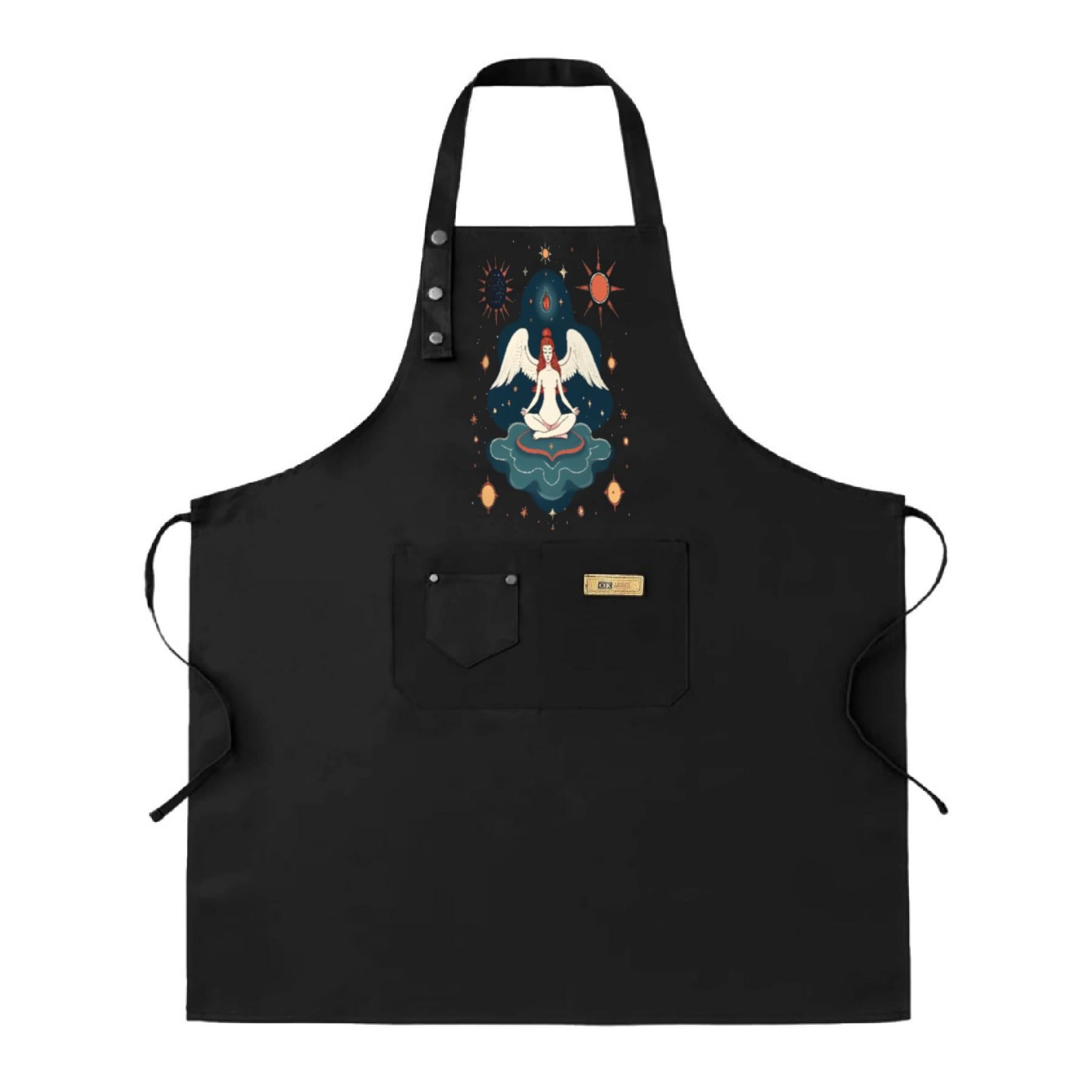 Design Apron Set - 2 Pack Adjustable Bib Aprons with Winged Figure ...