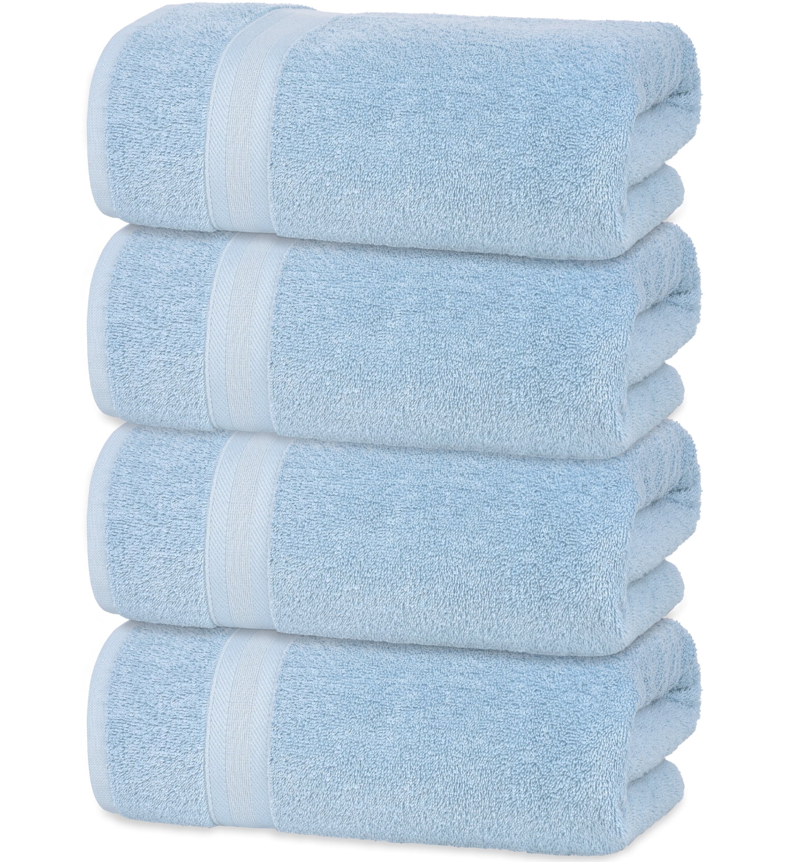 All Design Towels Blue Quick-Dry 100% Turkish Cotton Bath Towels, 27 x ...