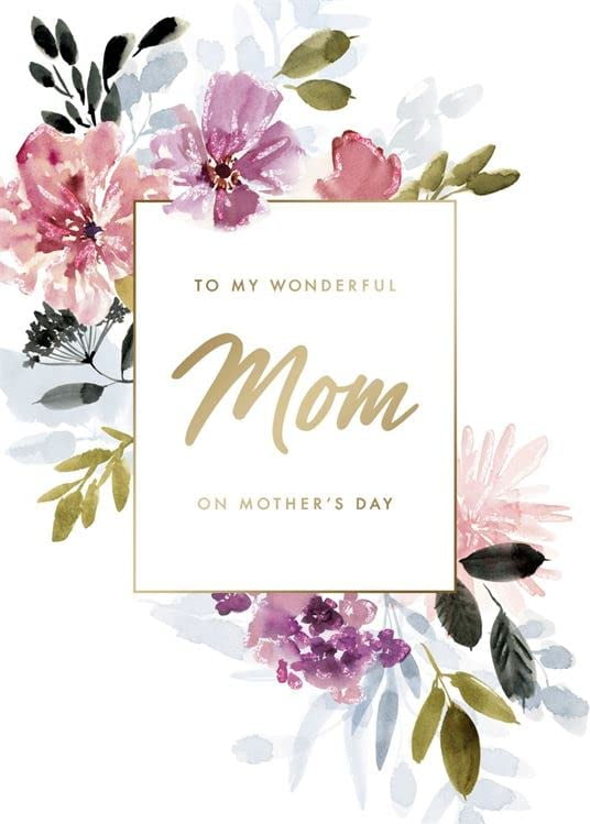Design Design 100-80682 Floral Sincerely Mom Greeting Card - Walmart.com