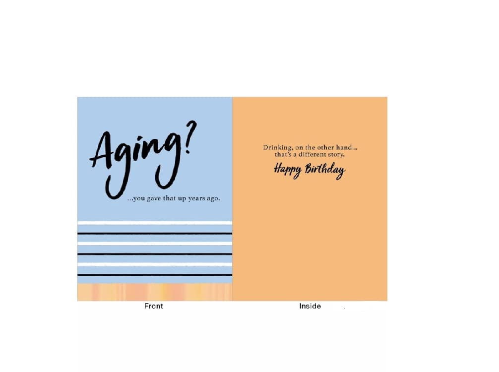 Design Design Aging Years Ago Birthday Card, General - Walmart.com