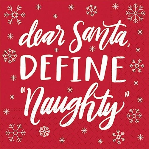 Design Design Christmas Cocktail Napkins, Square (Dear Santa Define ...