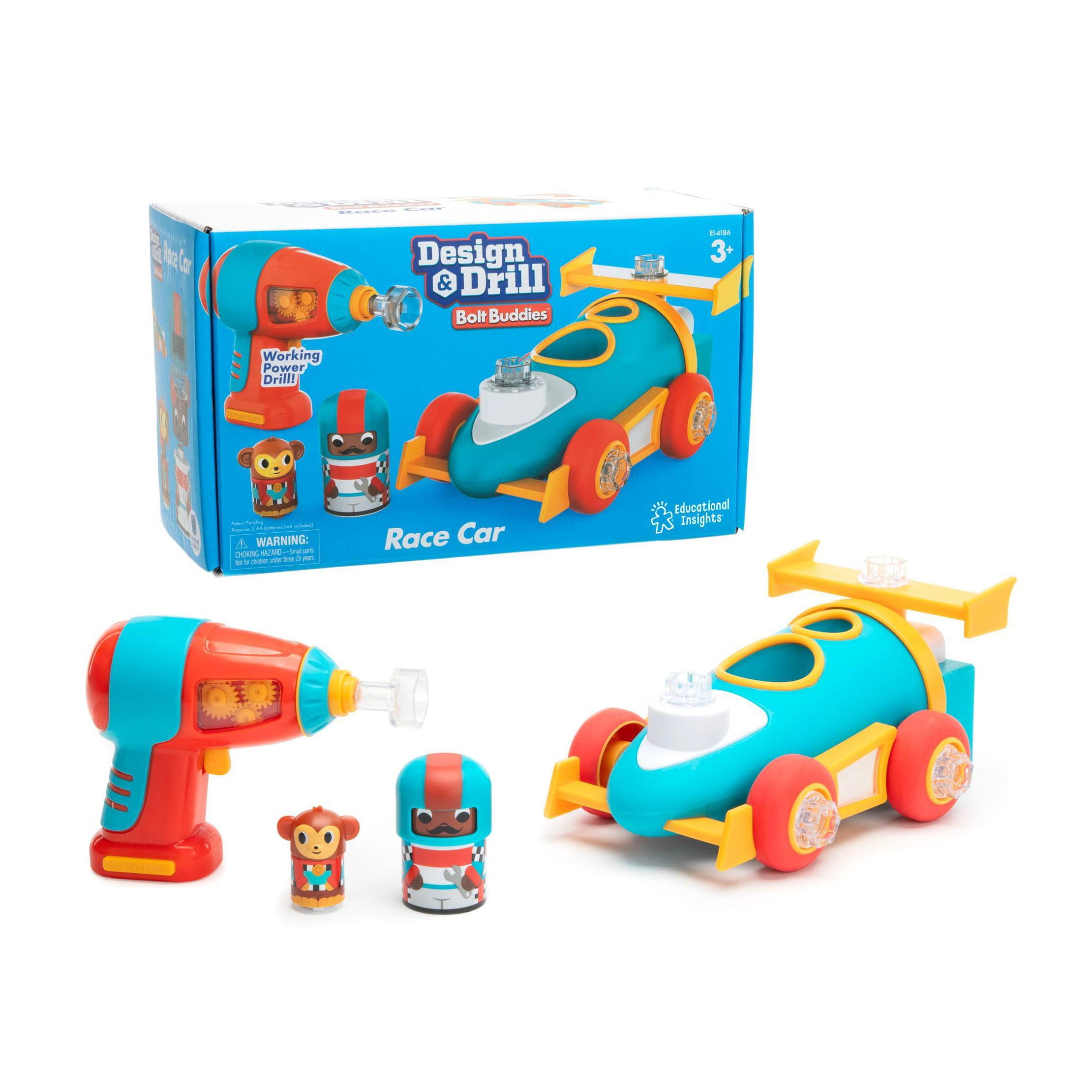 Design & Drill Bolt Buddies Race Car - Walmart.com