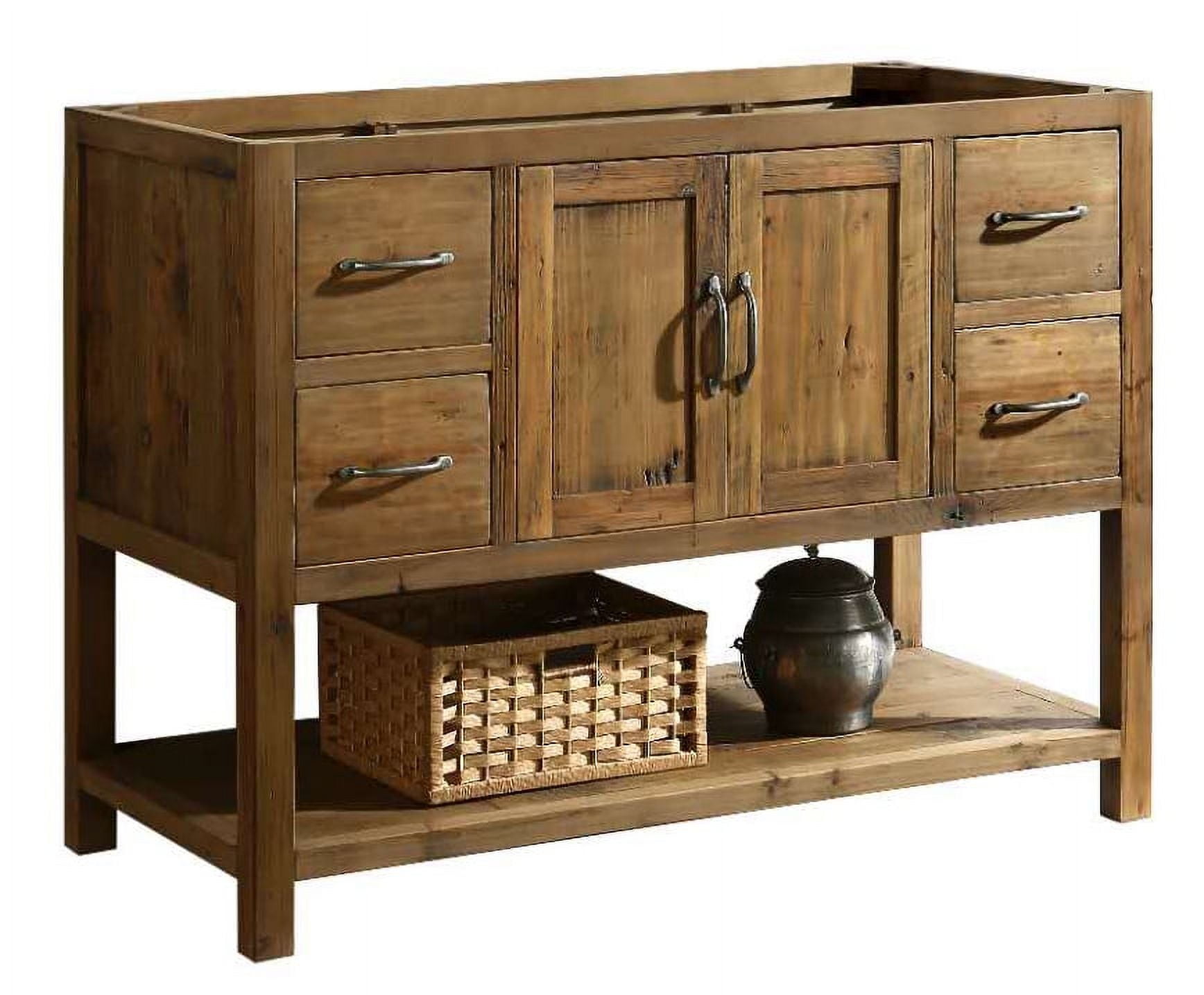 Design Element Austin 48" Reclaimed Walnut Vanity Base Only with Soft ...