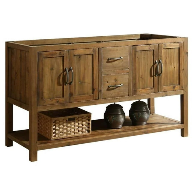 Design Element Austin 60" Vanity Base Only in Walnut - Walmart.com