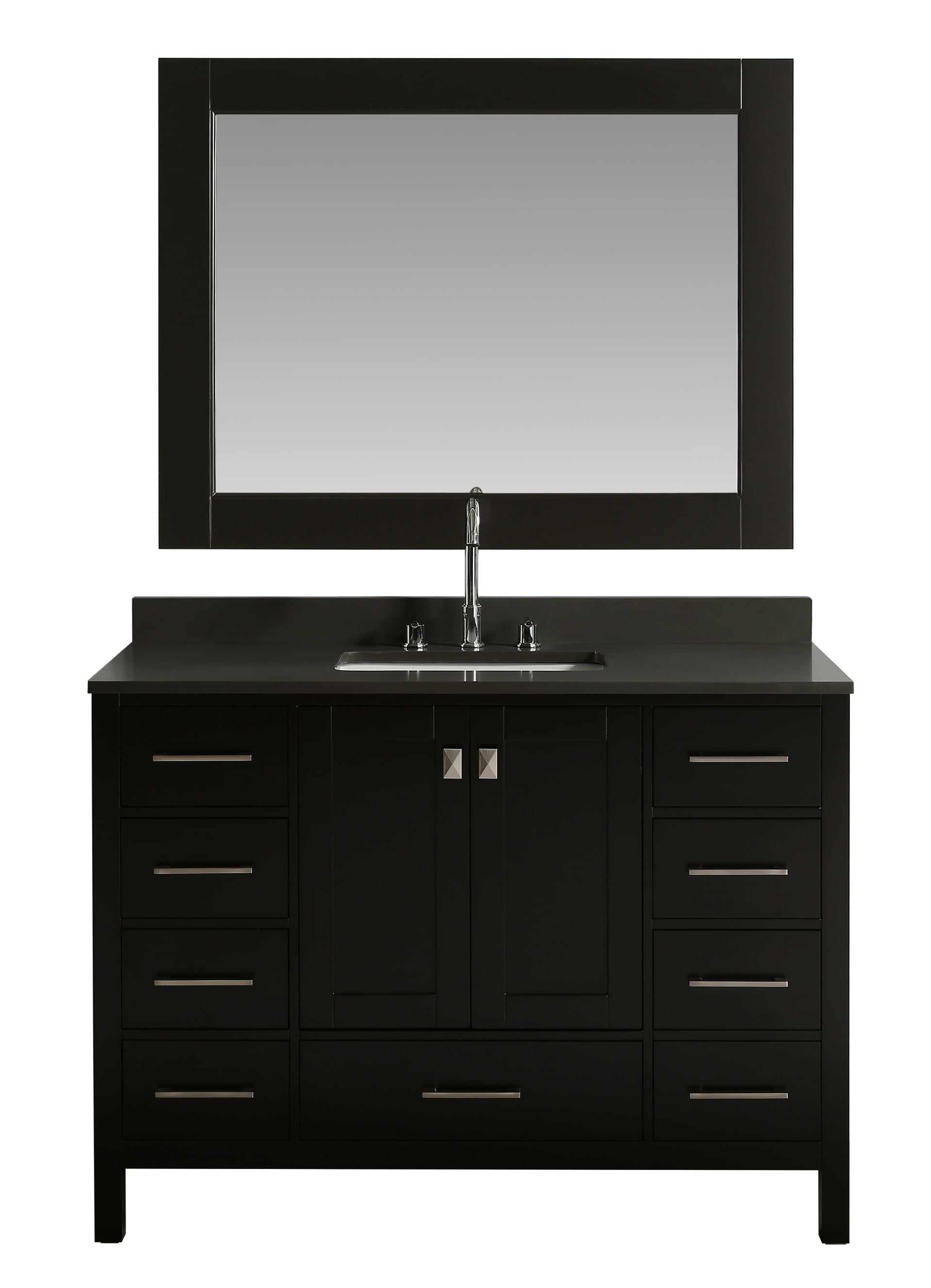 Design Element London 48" Single Sink Bathroom Vanity Set in Espresso ...
