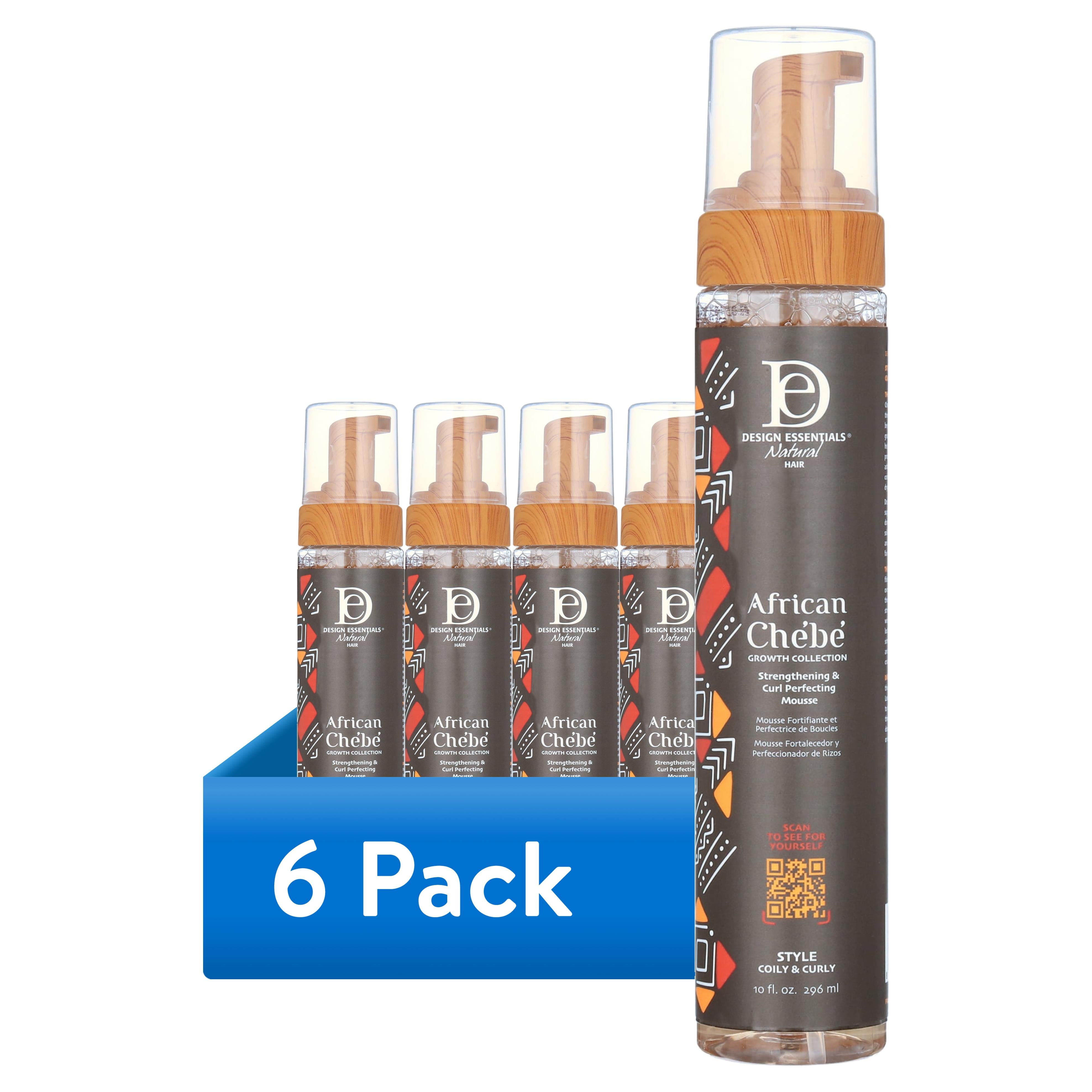 (6 pack) Design Essentials Chebe Strengthening & Curl Perfecting Mousse ...