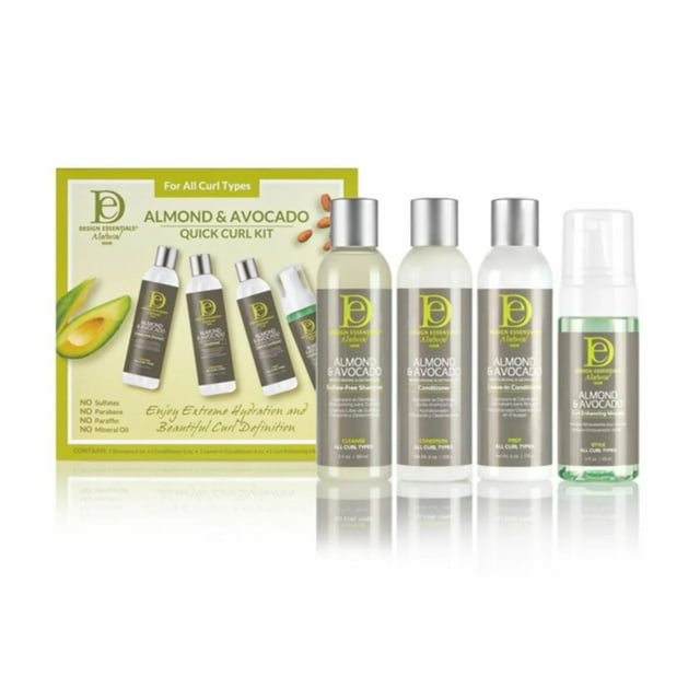 Design Essentials Natural- Almond Advocado Quick Curl Kit - Walmart.com