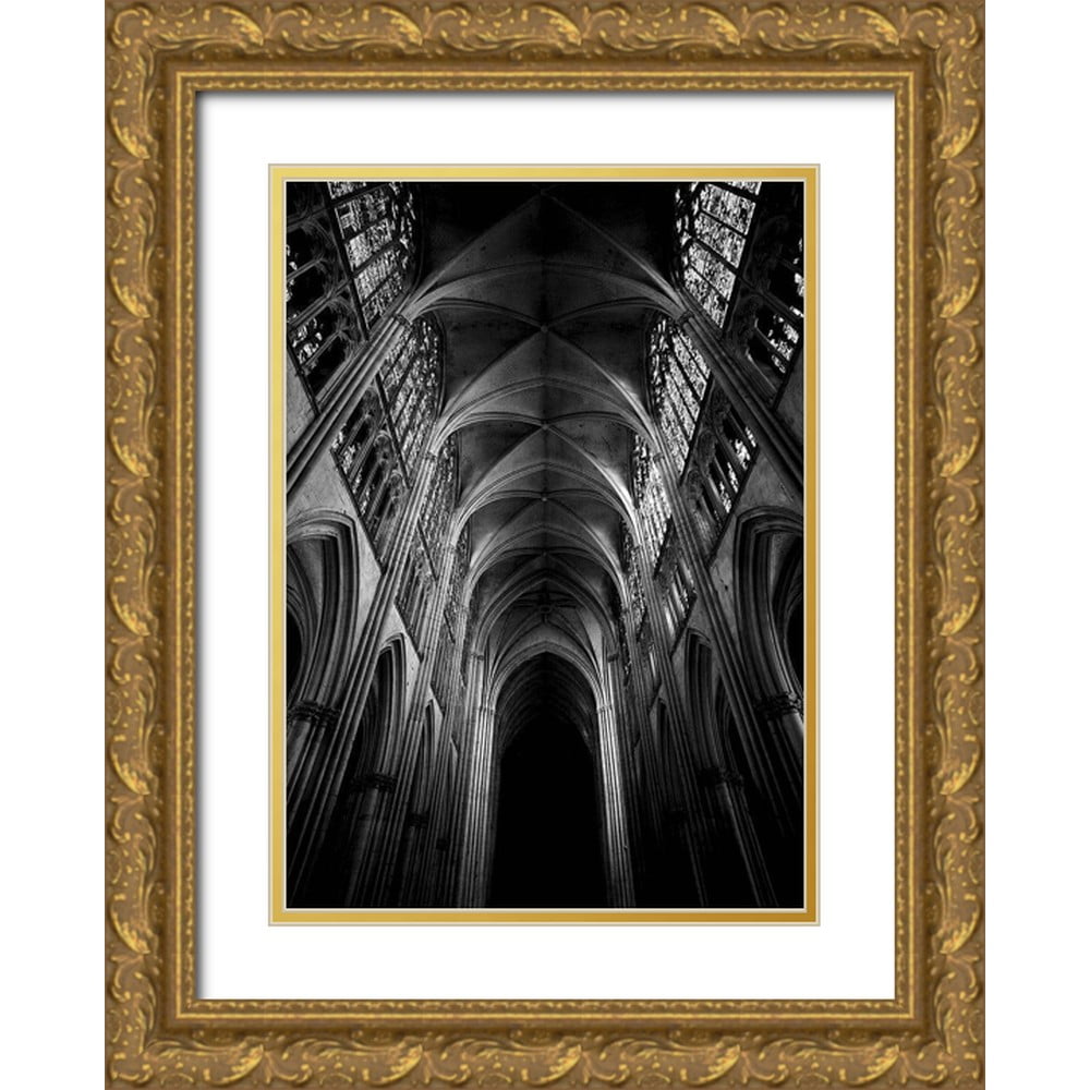 Design Fabrikken 14x18 Gold Ornate Wood Framed with Double Matting ...