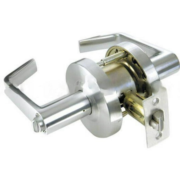 Design Hardware V-76-F-US26D Privacy Flat Lever Lock 2-3/4 Backset ...