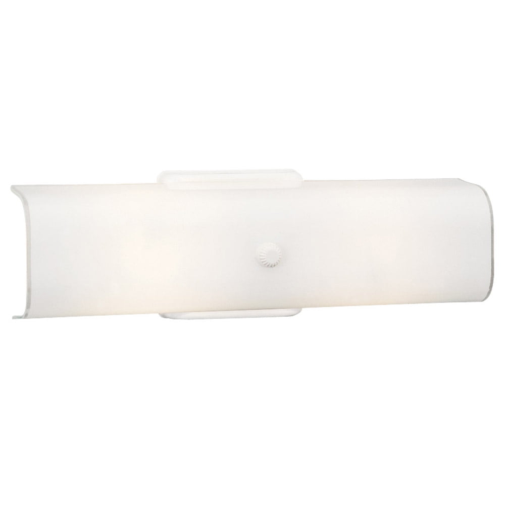 Design House 501452 Two-Light Wall Mounted White Glass Light, Damp ...