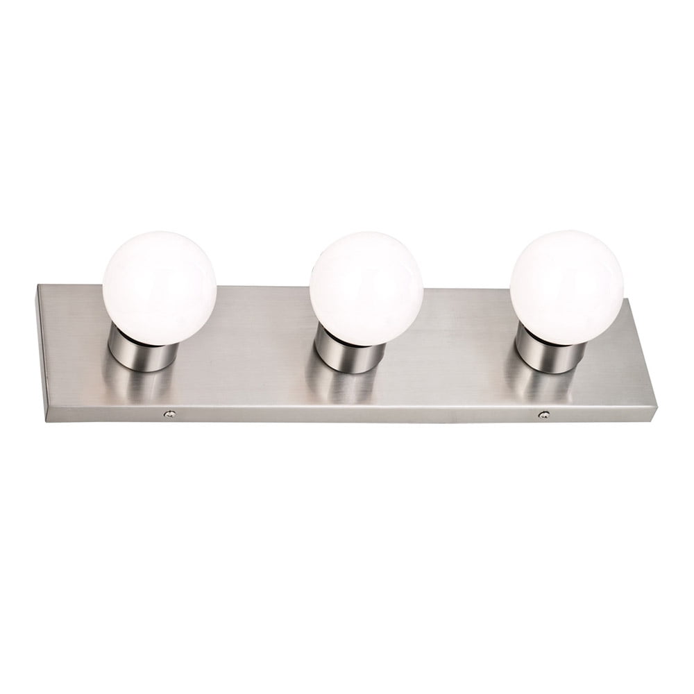 Design House Strip 3-Light Dimmable Contemporary Vanity Light, Satin ...