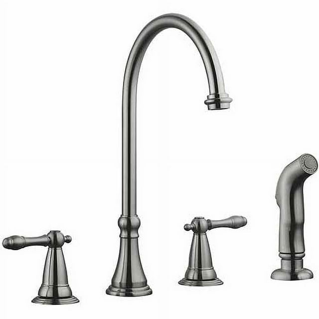 Design House 524801 Montello Kitchen Faucet with Sprayer, Satin Nickel ...