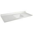 Design House 557660-WHT 61-inch Camilla Cultured Marble Centerset Mount ...