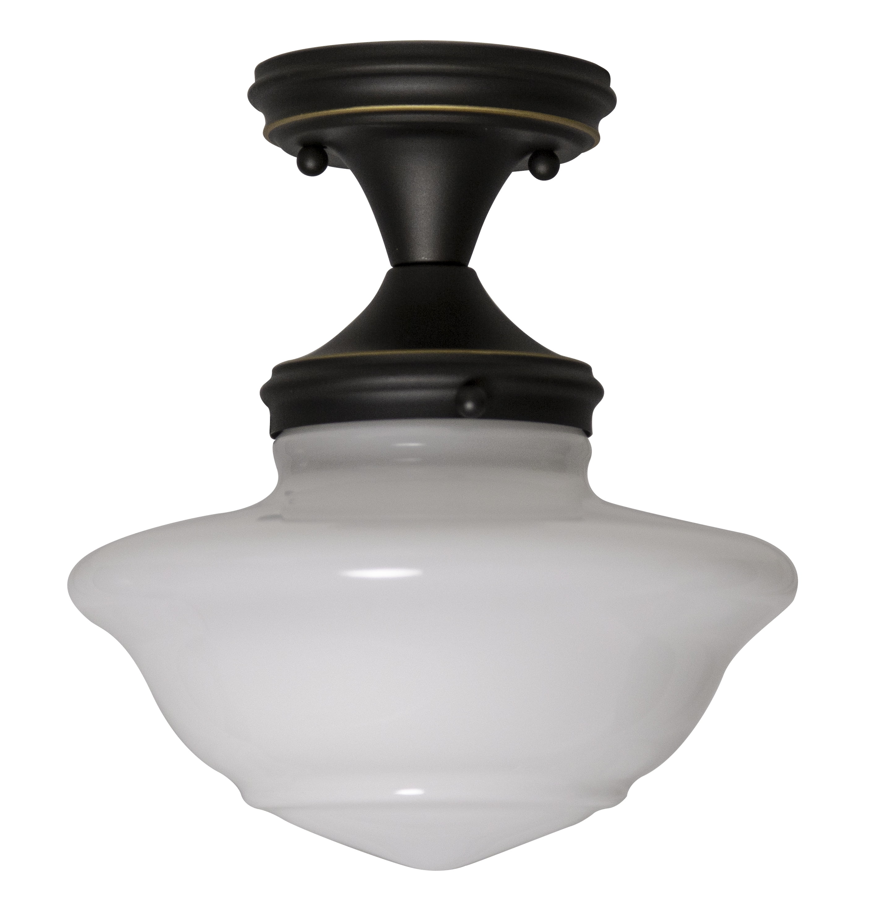 Design House Schoolhouse 9" Semi-Flush Mount Ceiling Light, Oil Rubbed ...