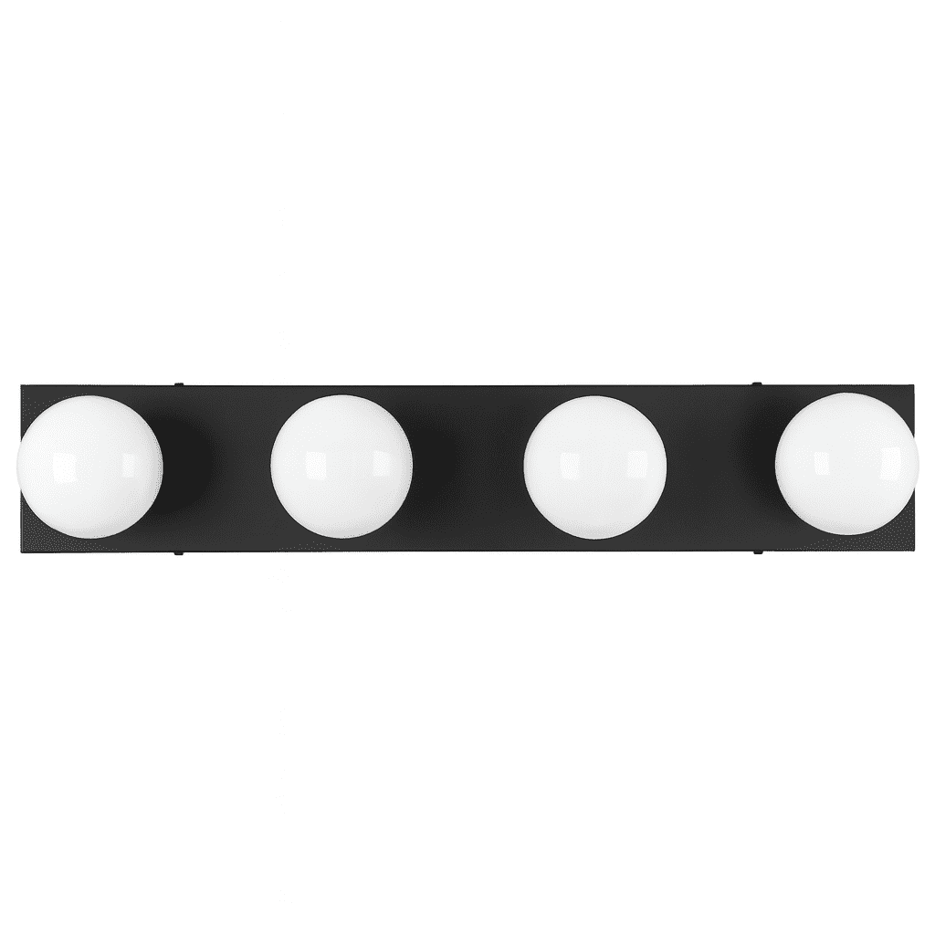 Design House Strip 4 Light Matte Black Dimmable Contemporary Strip ...