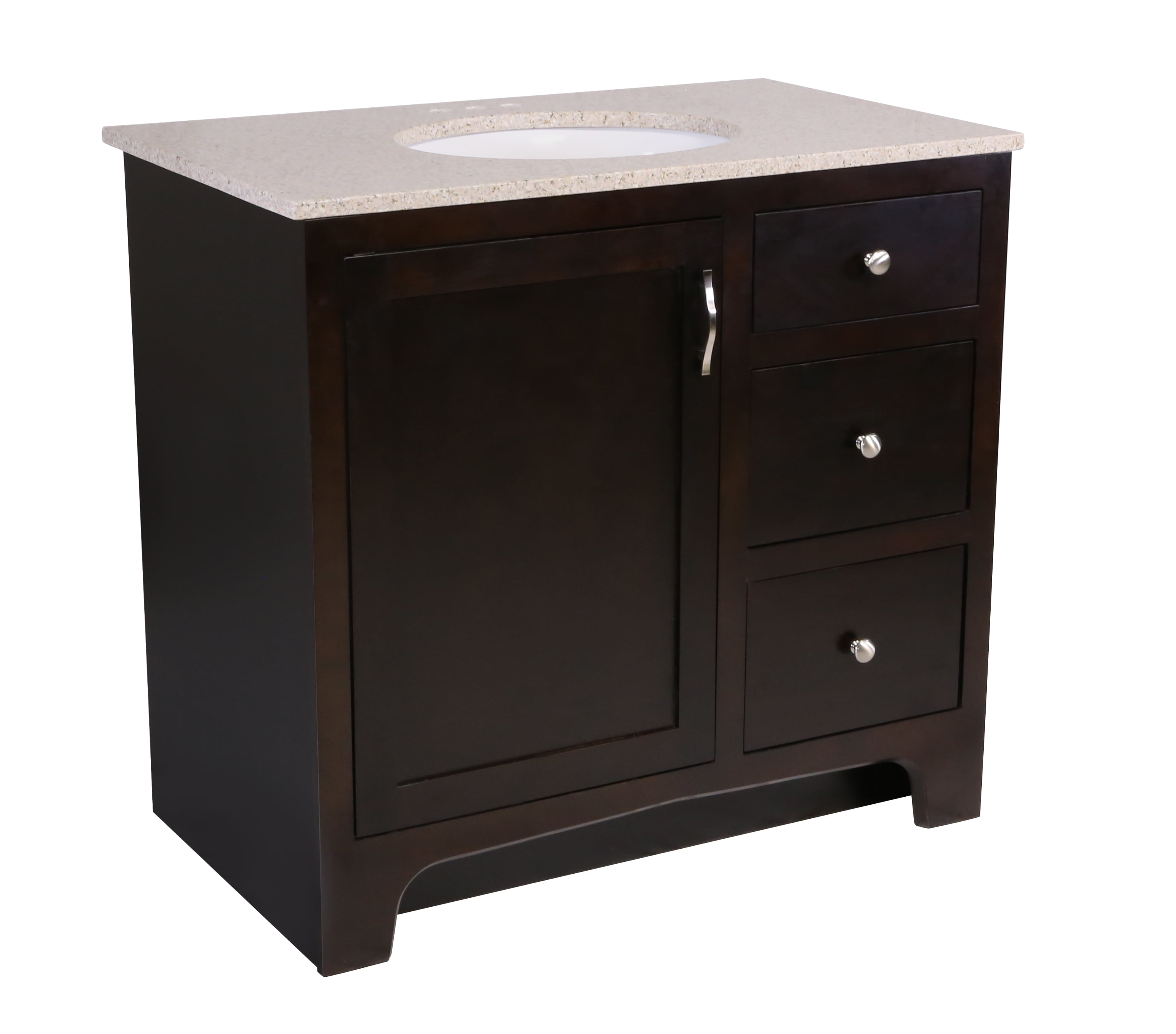 Design House 612556 Ventura Unassembled 1-Door 2-Drawer Vanity with ...