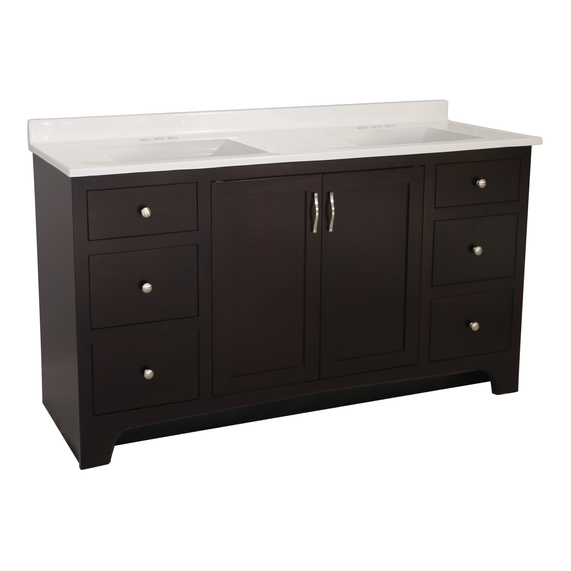 Design House 612663 Ventura Unassembled 2-Door 4-Drawer Vanity Cabinet ...