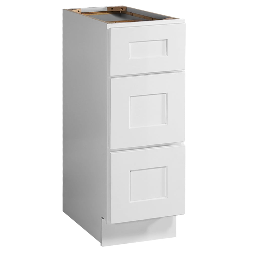 Design House Brookings Solid Wood Fully Assembled Shaker 3-Drawer Base ...
