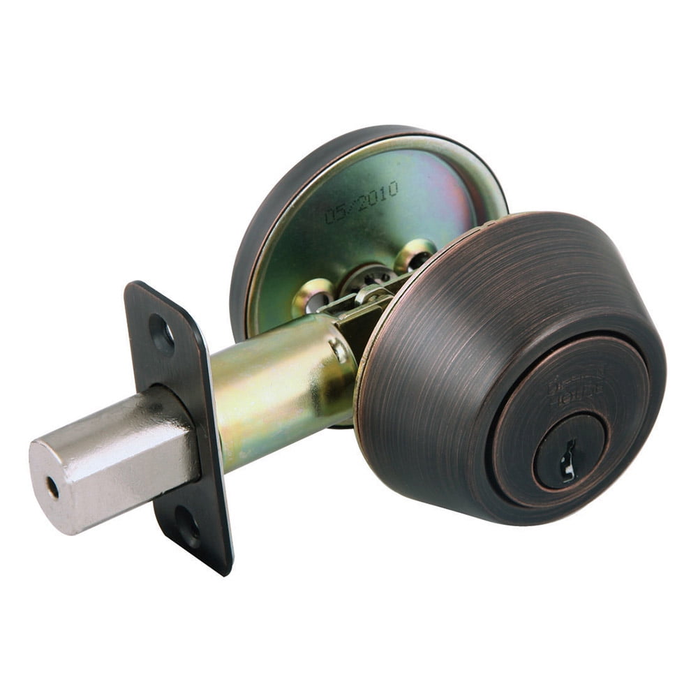 Design House 702456 Single Cylinder 2-Way Round Corner Deadbolt with ...