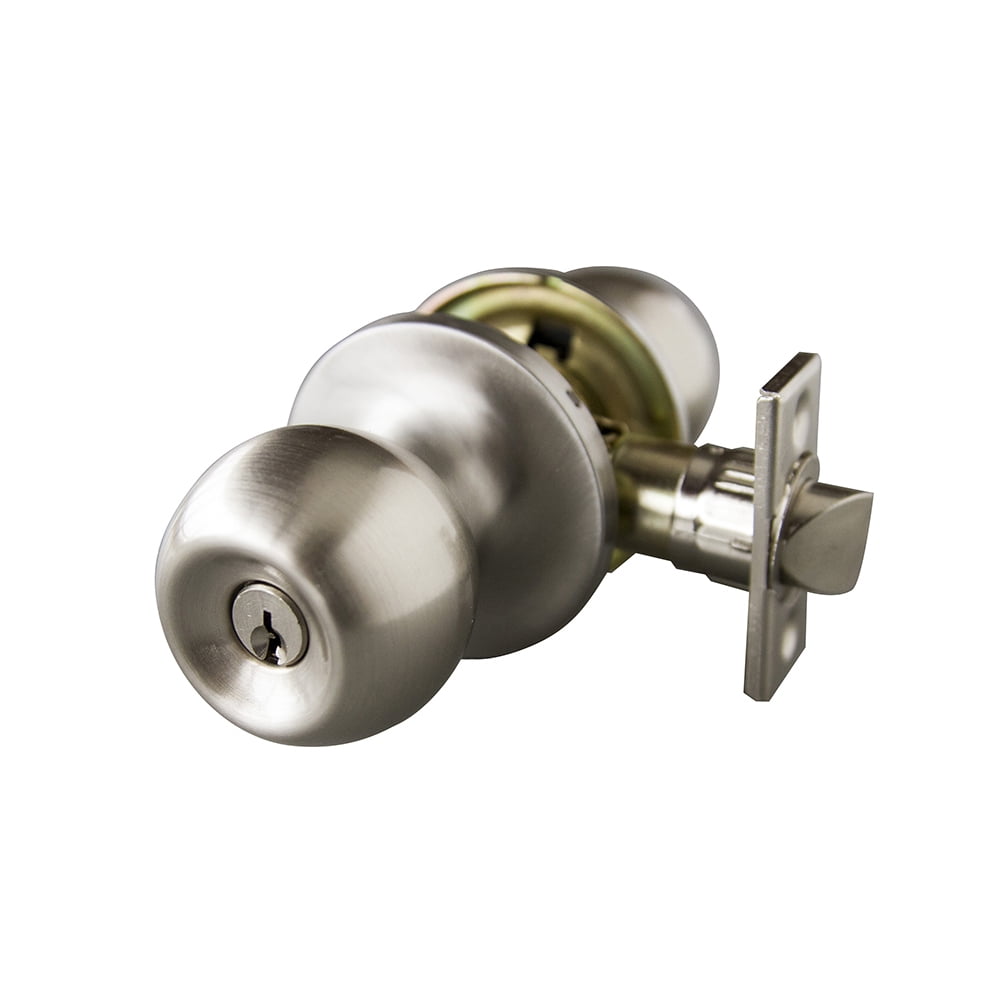 Design House 727115 Bay 6-Way Latch Entry Door Knob, Satin Nickel ...