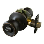 Kwikset Antique Brass Juno Bed and Bath Privacy Knob - Walmart.com