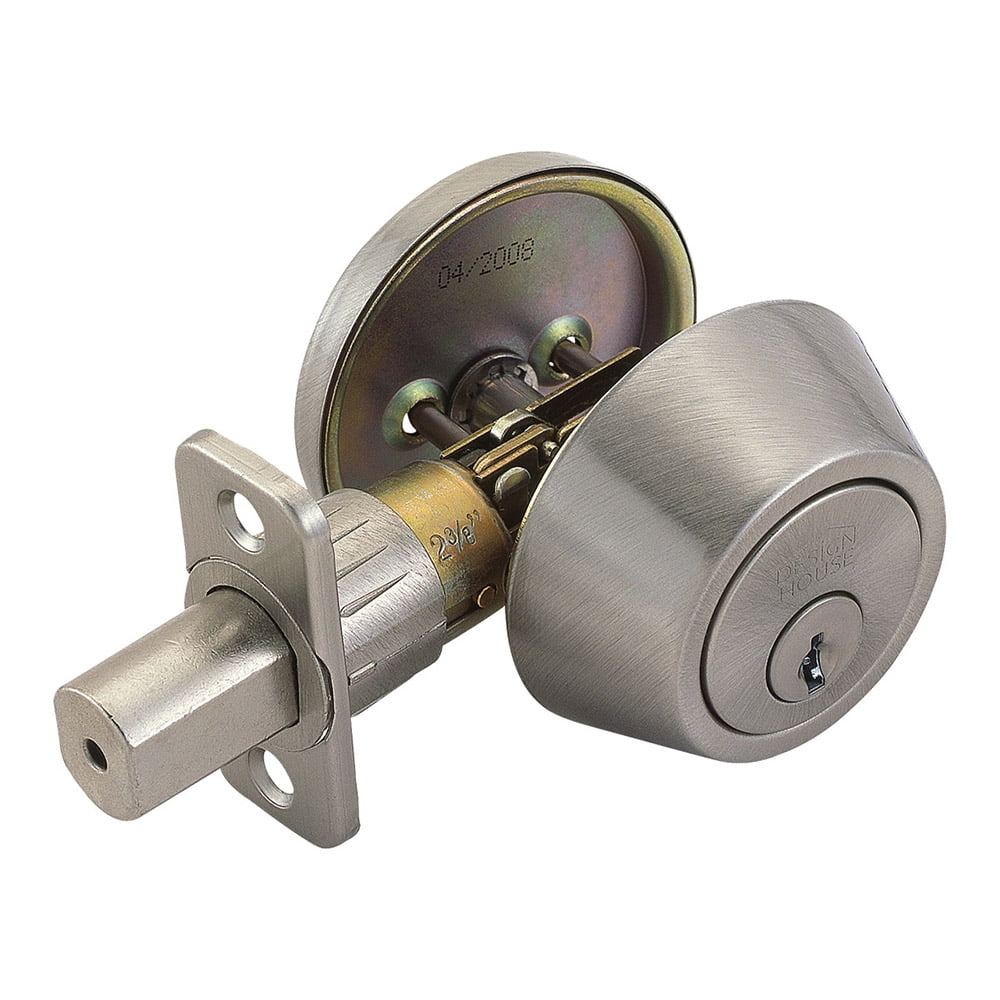 Design House 740423 Single Cylinder 6-Way Universal Deadbolt with Latch ...