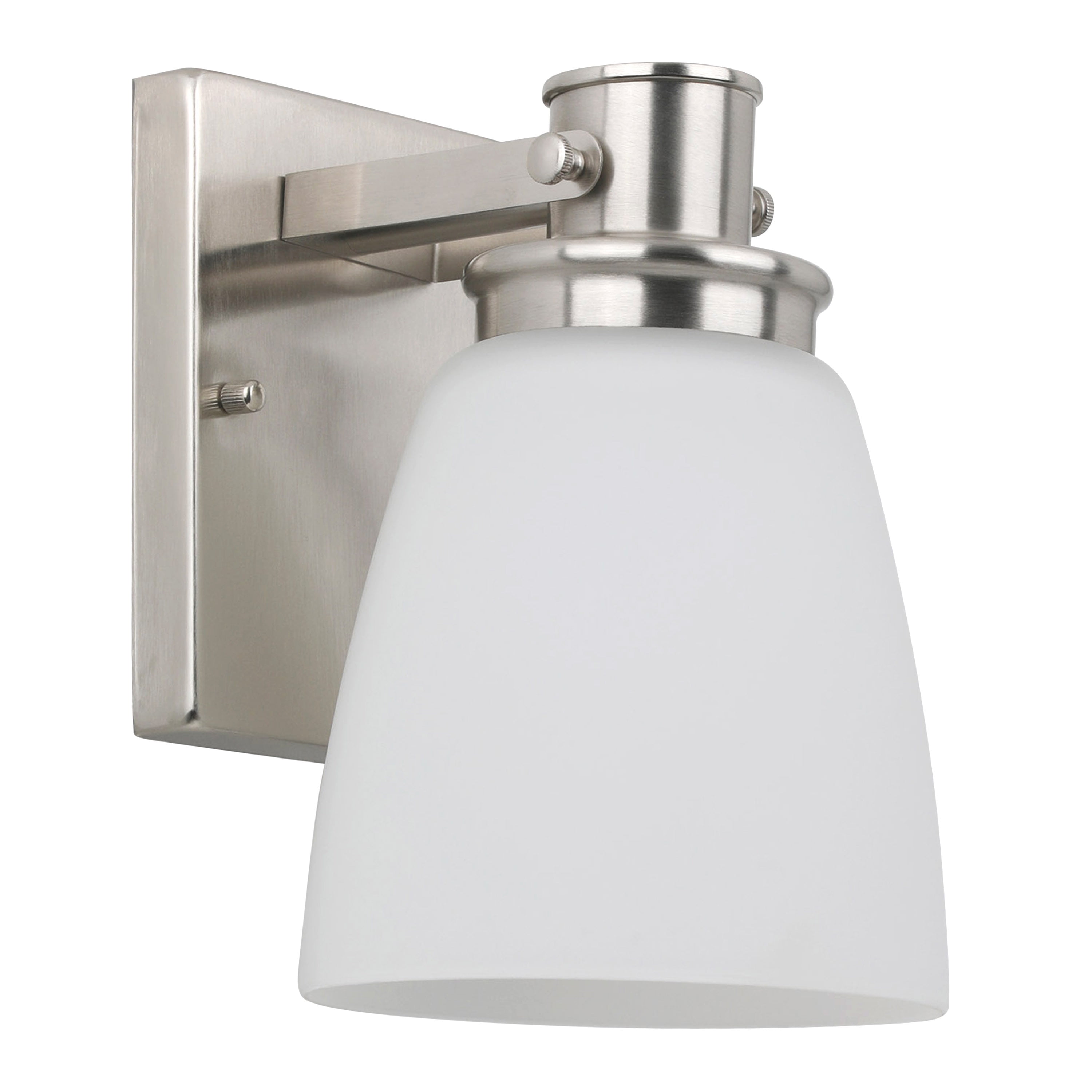 Design House Atkinson Satin Nickel and Frosted Glass Dimmable ...