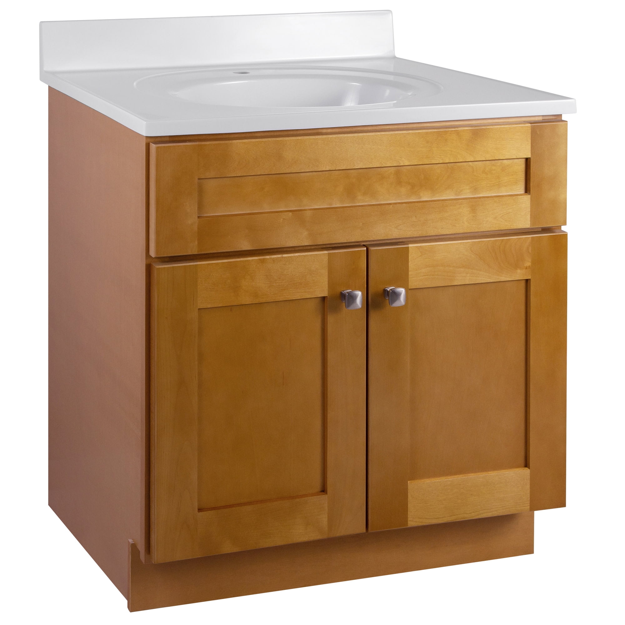 Design House Brookings Vanity in Modern Birch with Solid White Cultured ...