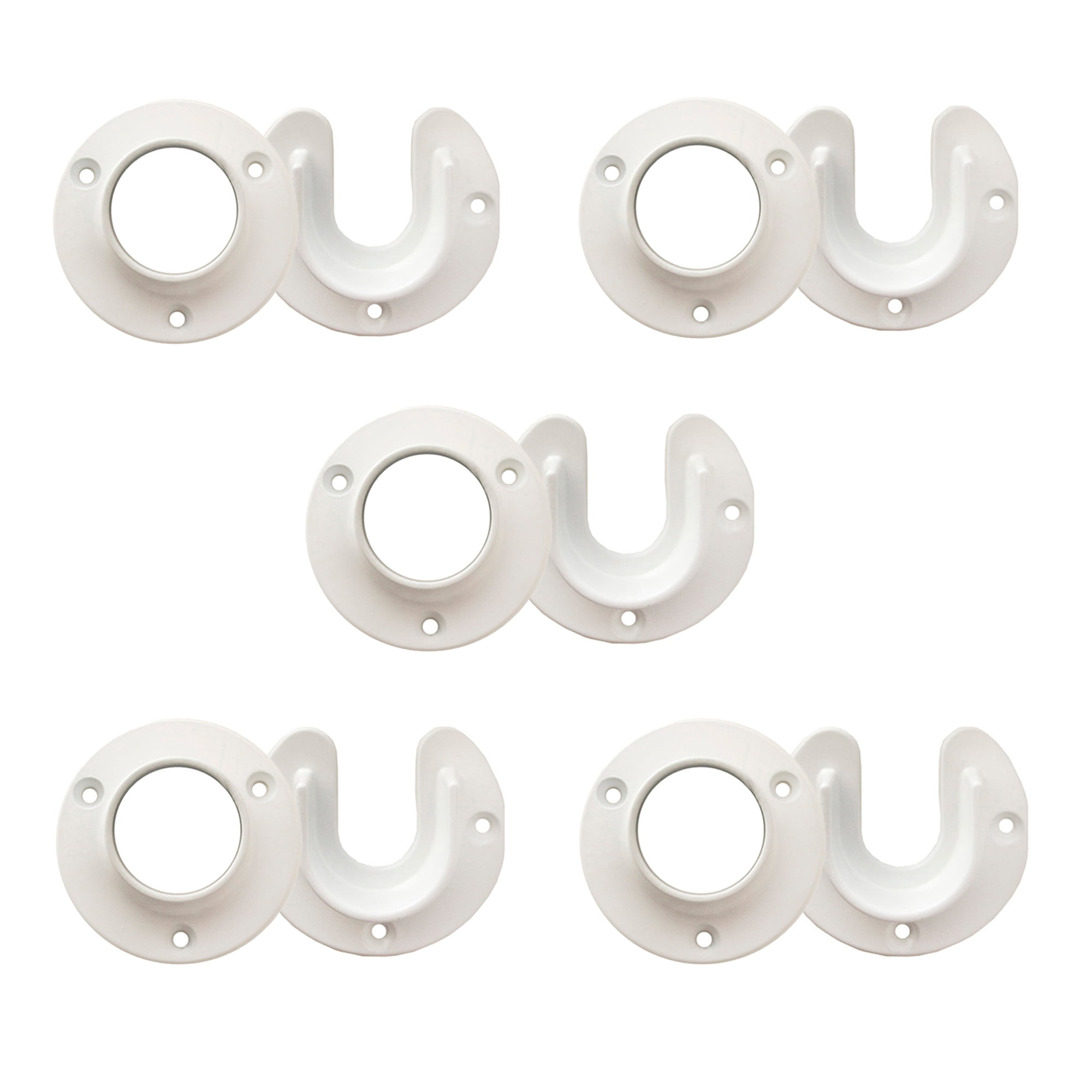 Design House Closet Pole Socket in White, 5-Pack - Walmart.com