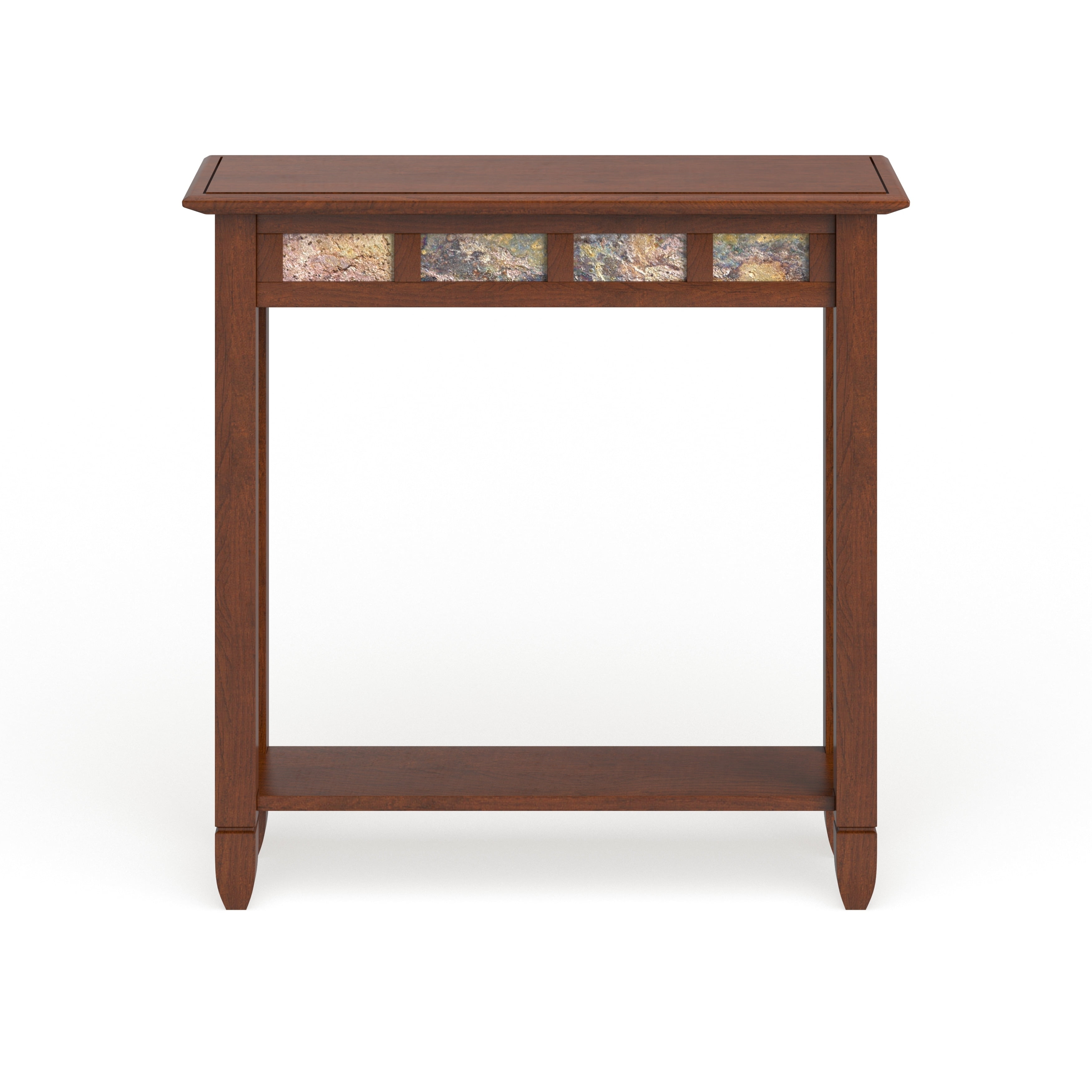 Design House Copper Grove Ixia Rustic Oak and Slate Tile Hall Stand ...