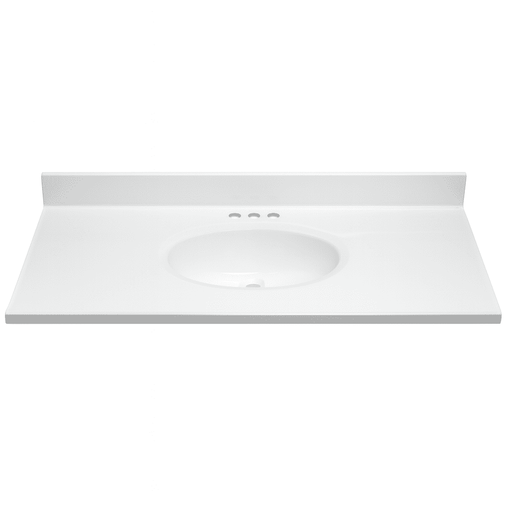 Design House Cultured Marble 49" x 19" Single Bowl Vanity Top with ...