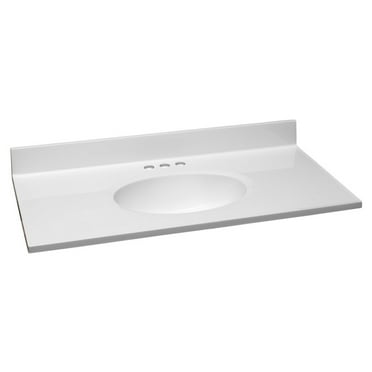 Design House Vanity Top in Cultured White Cultured Marble, 31-Inch by ...