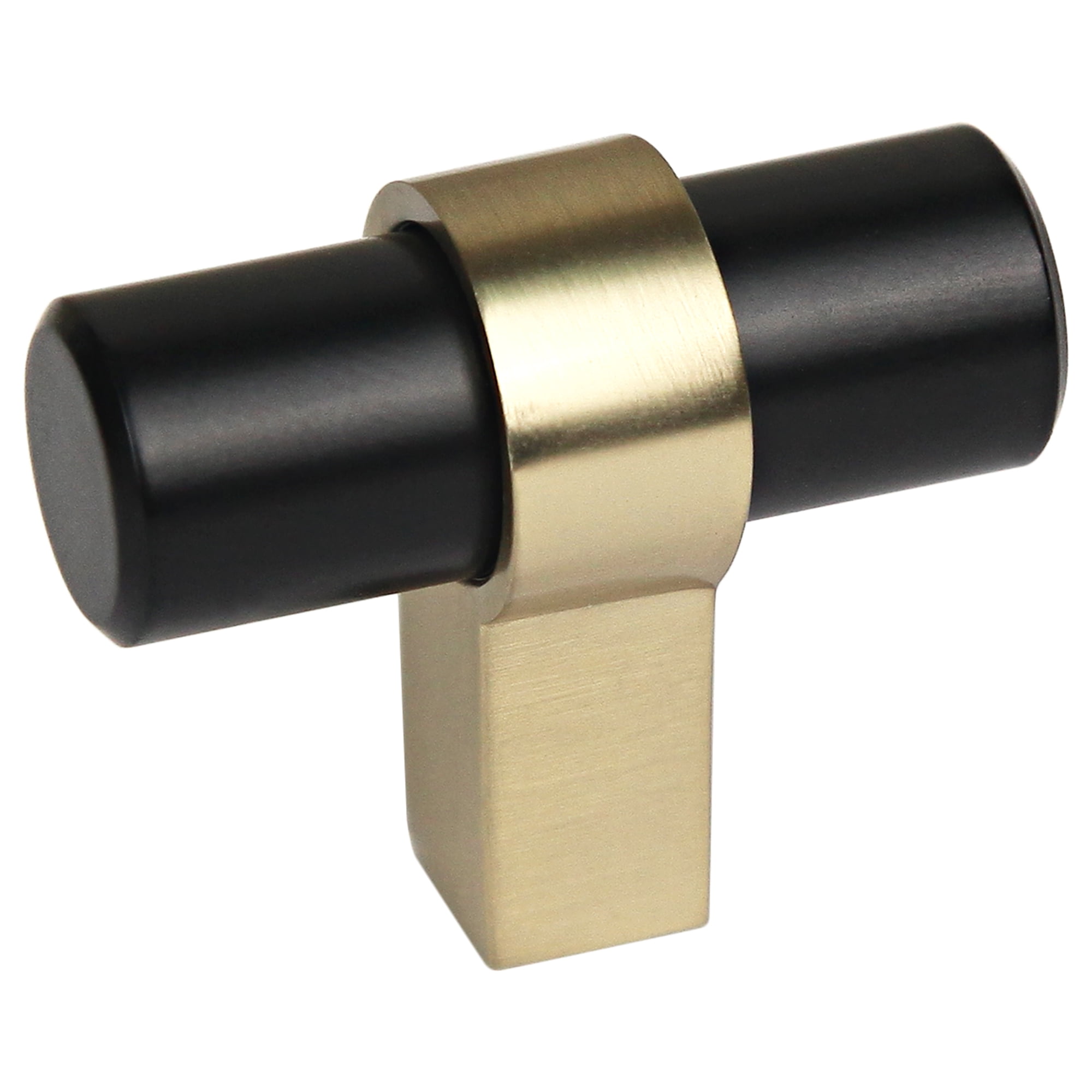 Design House Emery Cabinet Knobs, 5-Pack, Modern Kitchen Handles, Matte Black/Satin Gold ...