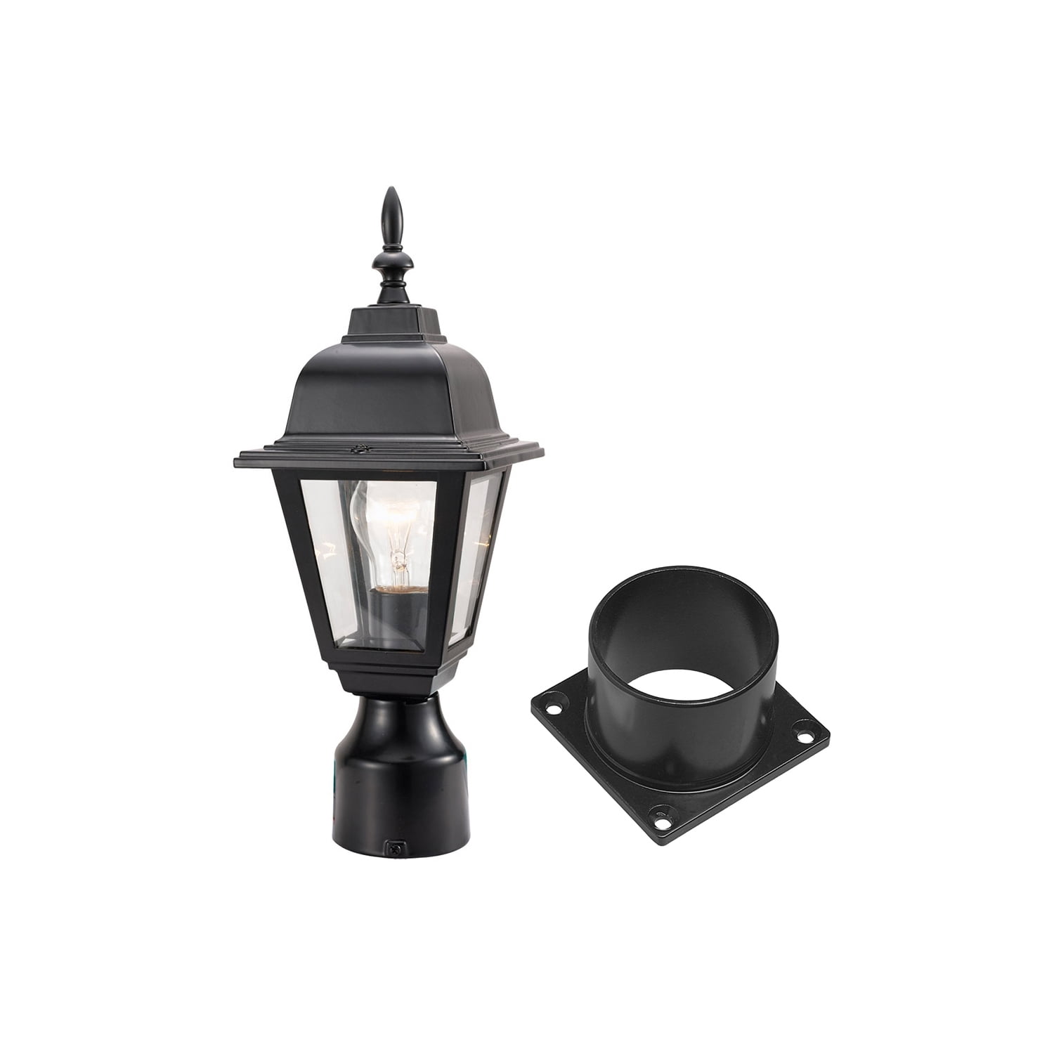 Design House Maple Street Outdoor Post Top Light with 3-Inch Pier Base ...