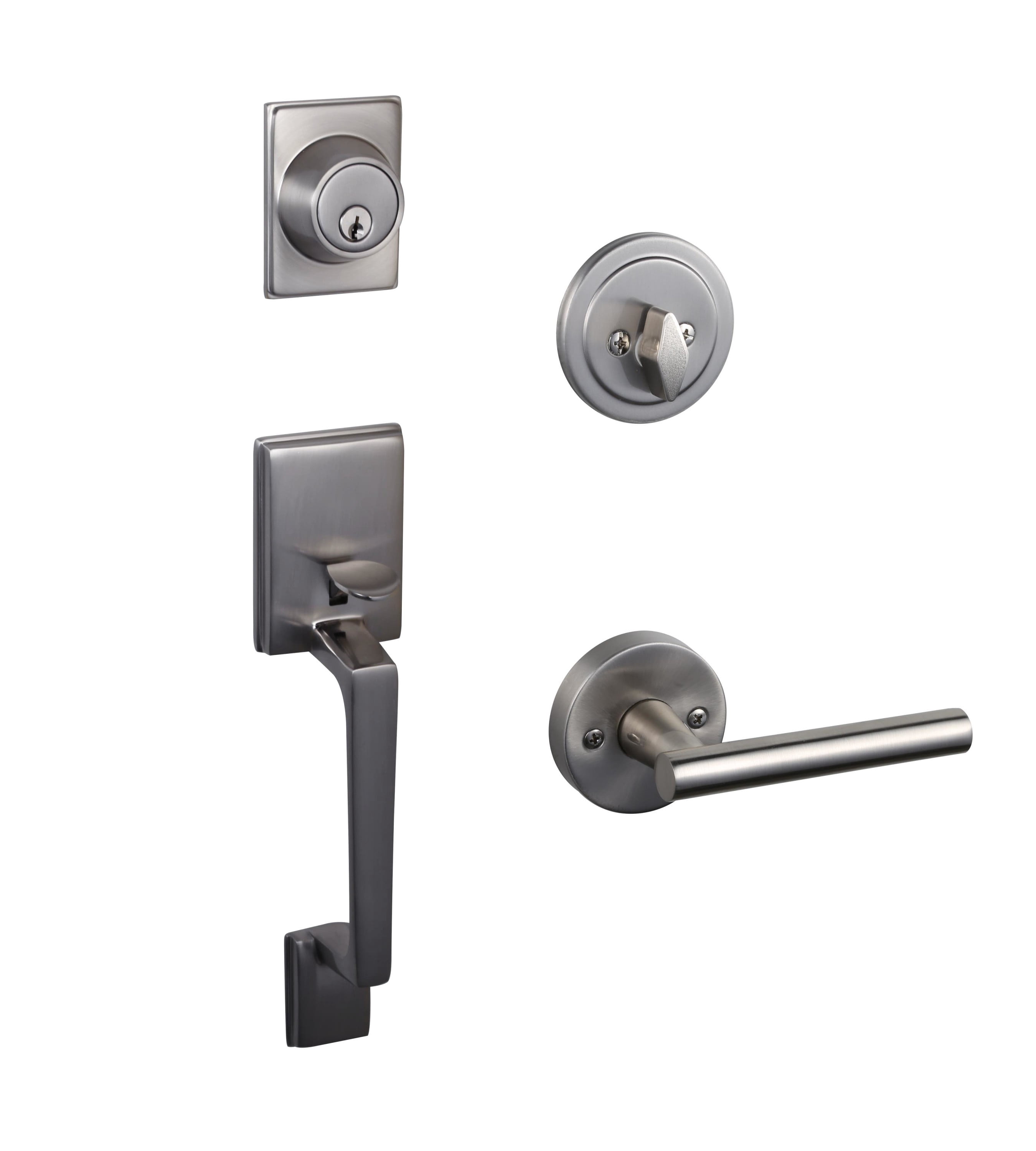 Design House Moderno 2-Way Adjustable Eastport Entry Handleset in Satin ...