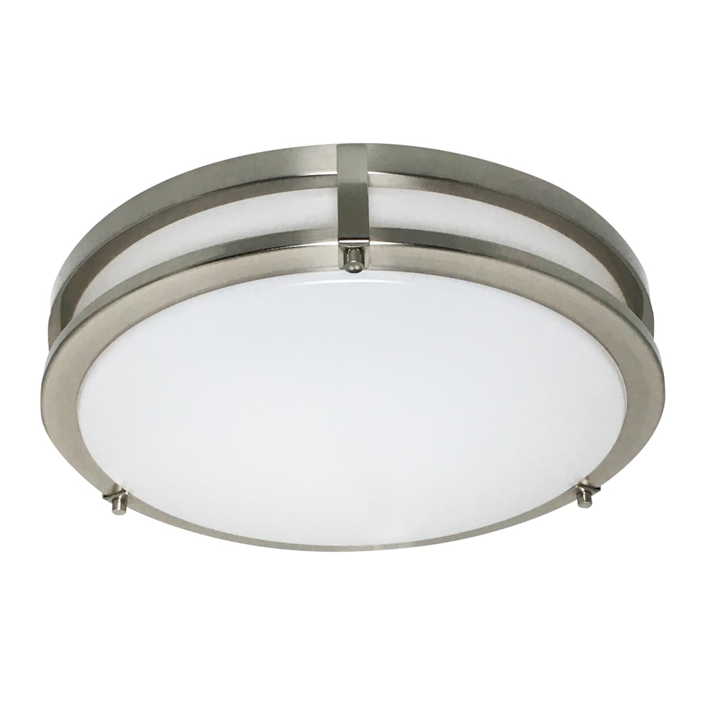 Design House Ripon Integrated LED Ceiling Light in Satin Nickel ...