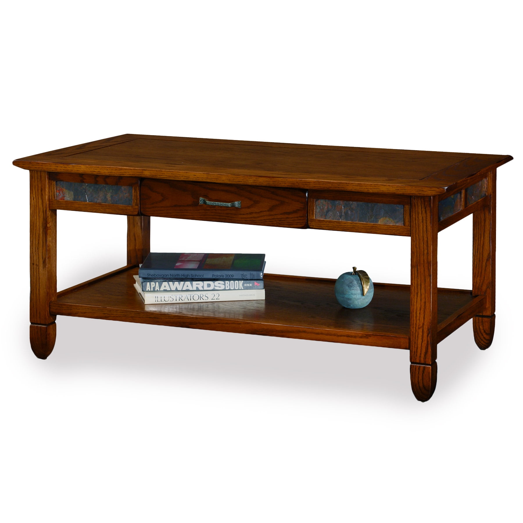 Design House Slate Tile Coffee Table in Rustic Oak - Walmart.com