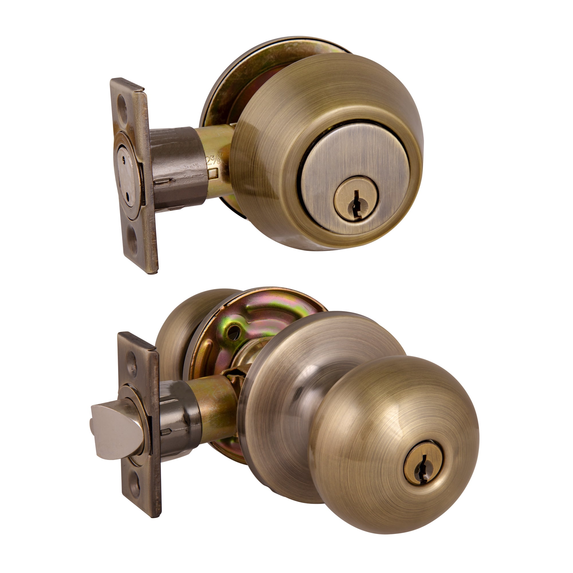 Design House Universal Canton Entry Combo Knob in Antique Brass ...