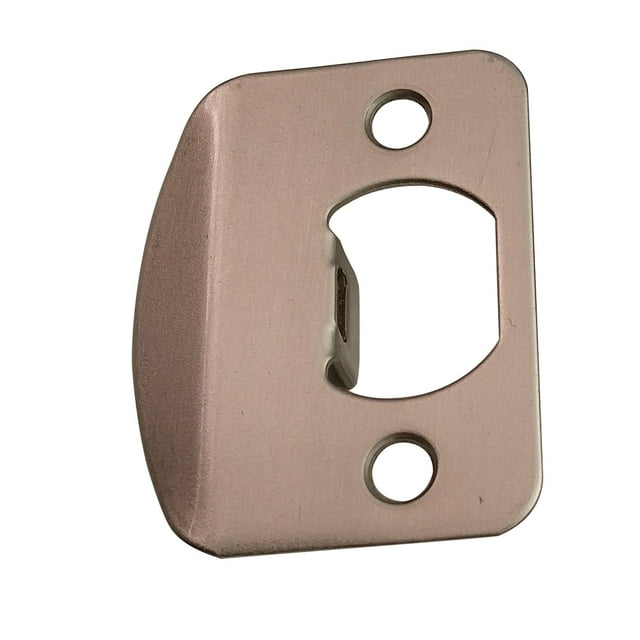 Design House Universal Full Lip Round Corner Strike Plate, Satin Nickel ...