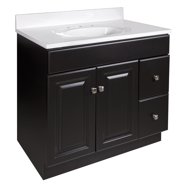 Design Element Austin 60" Vanity Base Only in Walnut - Walmart.com