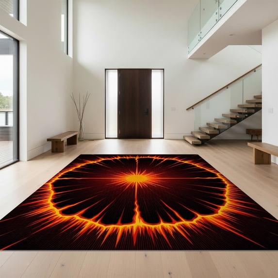 Design&I 6'x9' Ultra Soft Area Rug, Optical Layout Flow Geometric ...