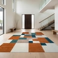 Design&I 8'x10' Washable Area Rug Snag-Free Geometric Terrazzo Block ...