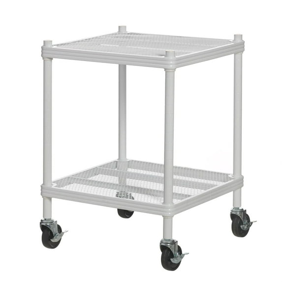 Design Ideas MeshWorks 2 Tier Wheeled Metal Storage Shelving Cart ...