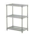 Design Ideas MeshWorks 3-Tier Metal Storage Shelving Unit Rack, Silver ...