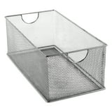 Design Ideas Stacking Bin, Silver Metal Mesh - Walmart.com